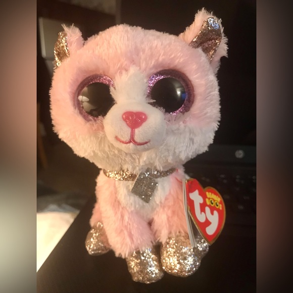 Ty | Toys | Newty Beanie Boo Amaya Pink Glitter Cat Super Cute Plush ...